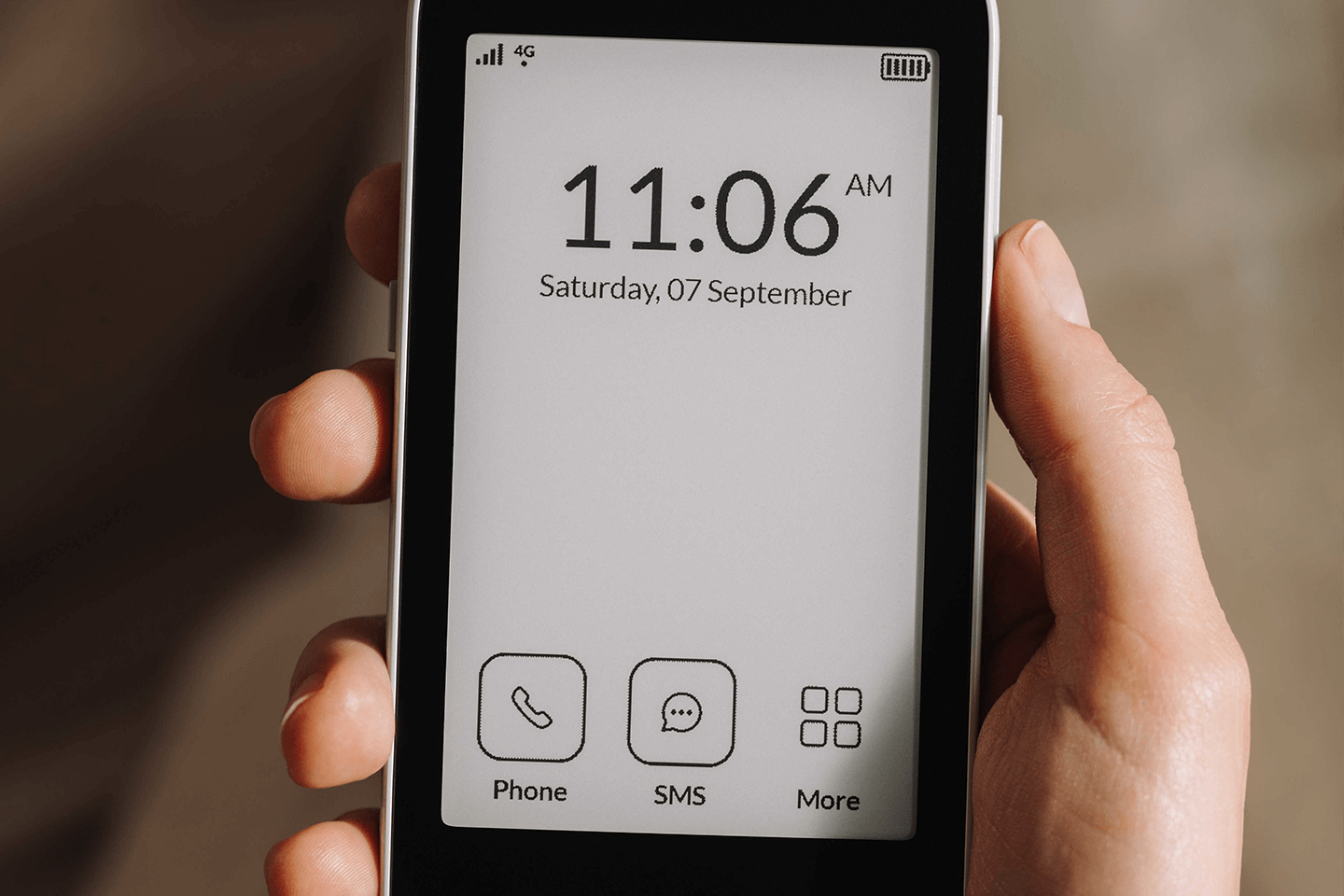 Minimalist E Ink phone designed to help people focus on real-life moments