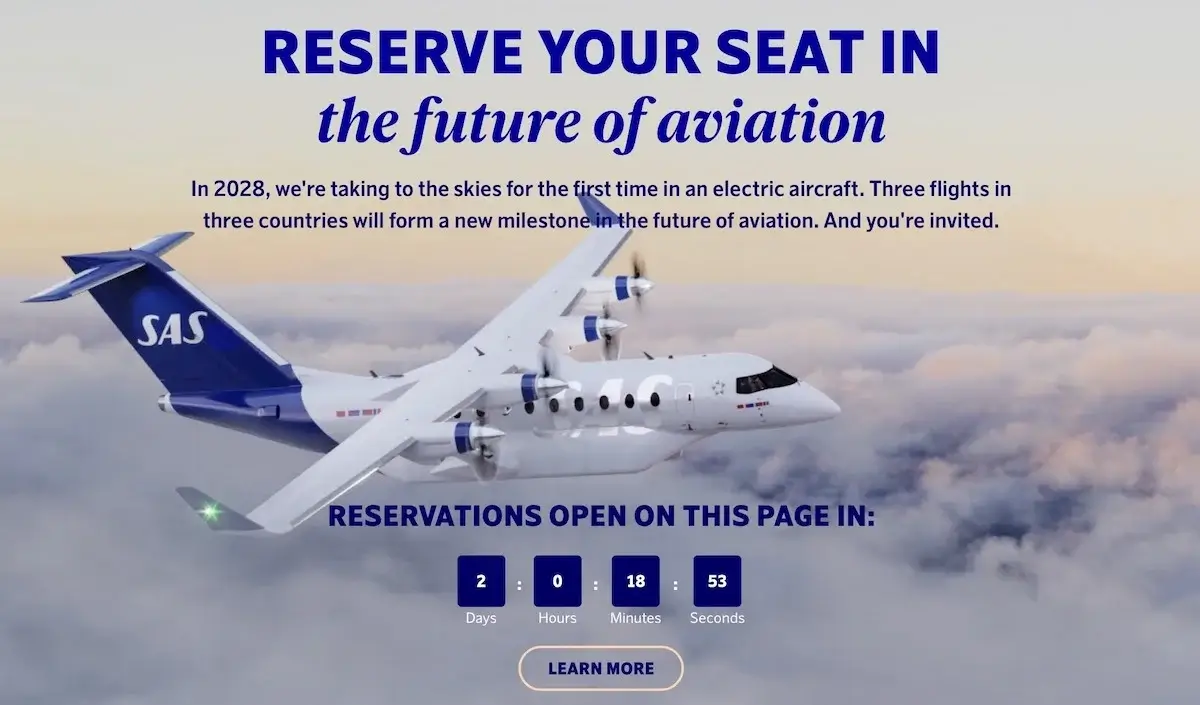 SAS opens reservations for its first electric flight in 2028 SAS opens reservations for its first electric flight in 2028